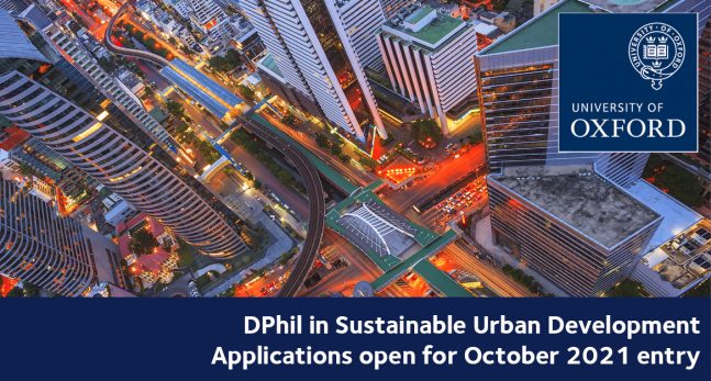 Oxford DPhil in Sustainable Urban Development - Cities Today ...