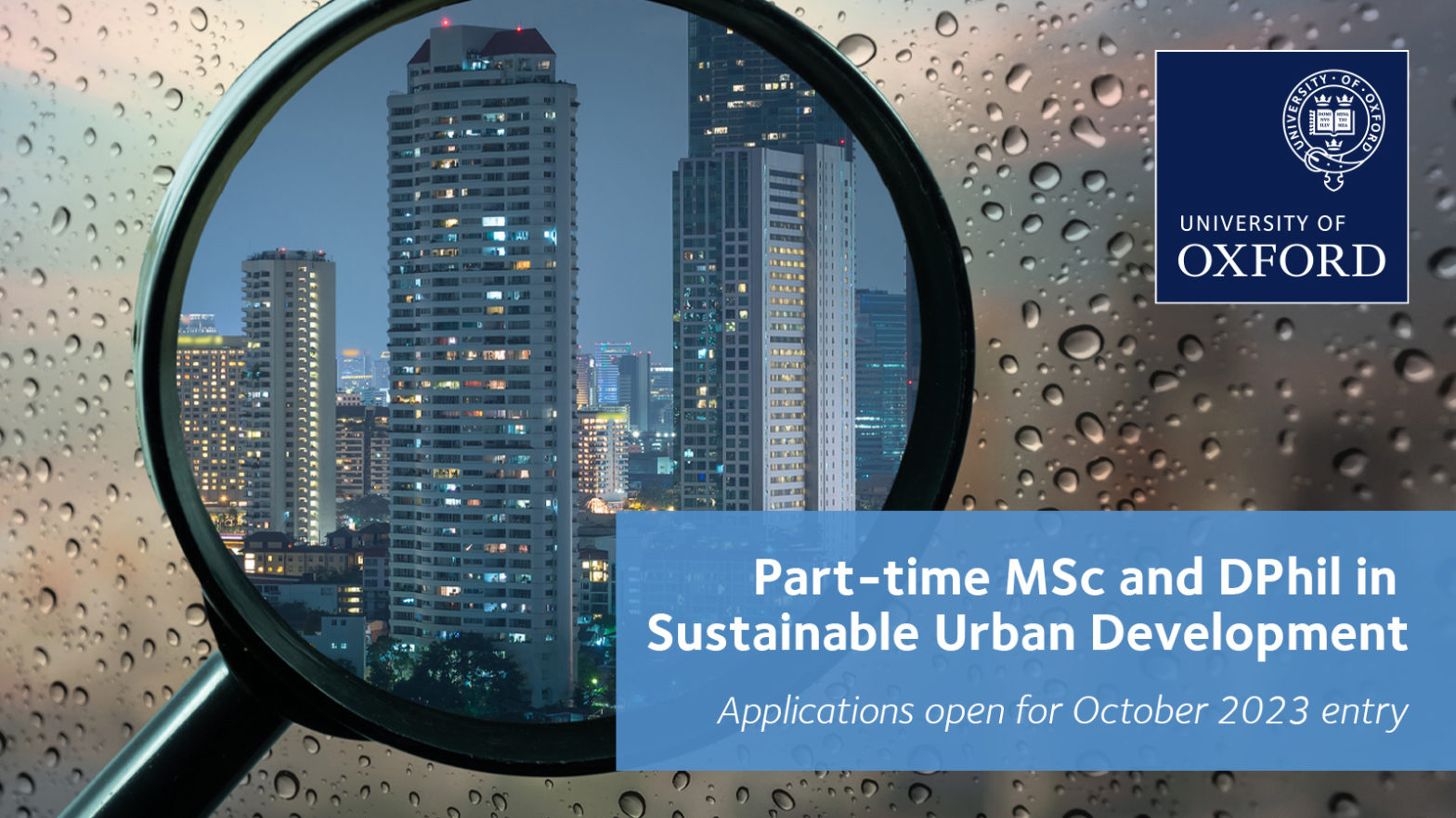 Oxford MSc in Sustainable Urban Development - Cities Today